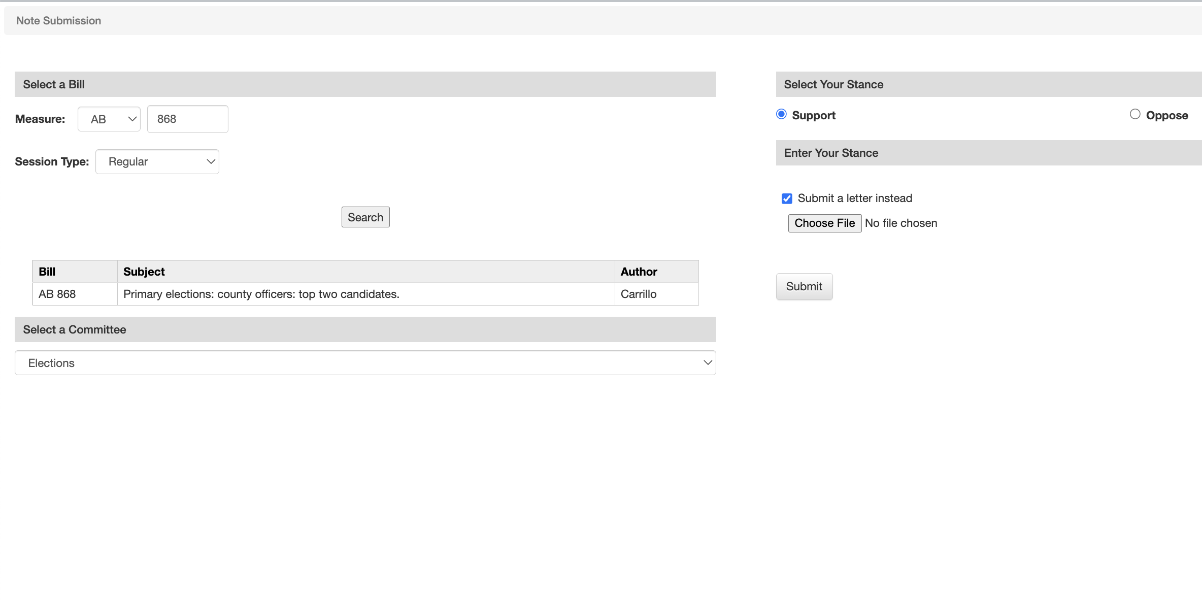 CA Position Letter Portal Tutorial - Common Cause California
